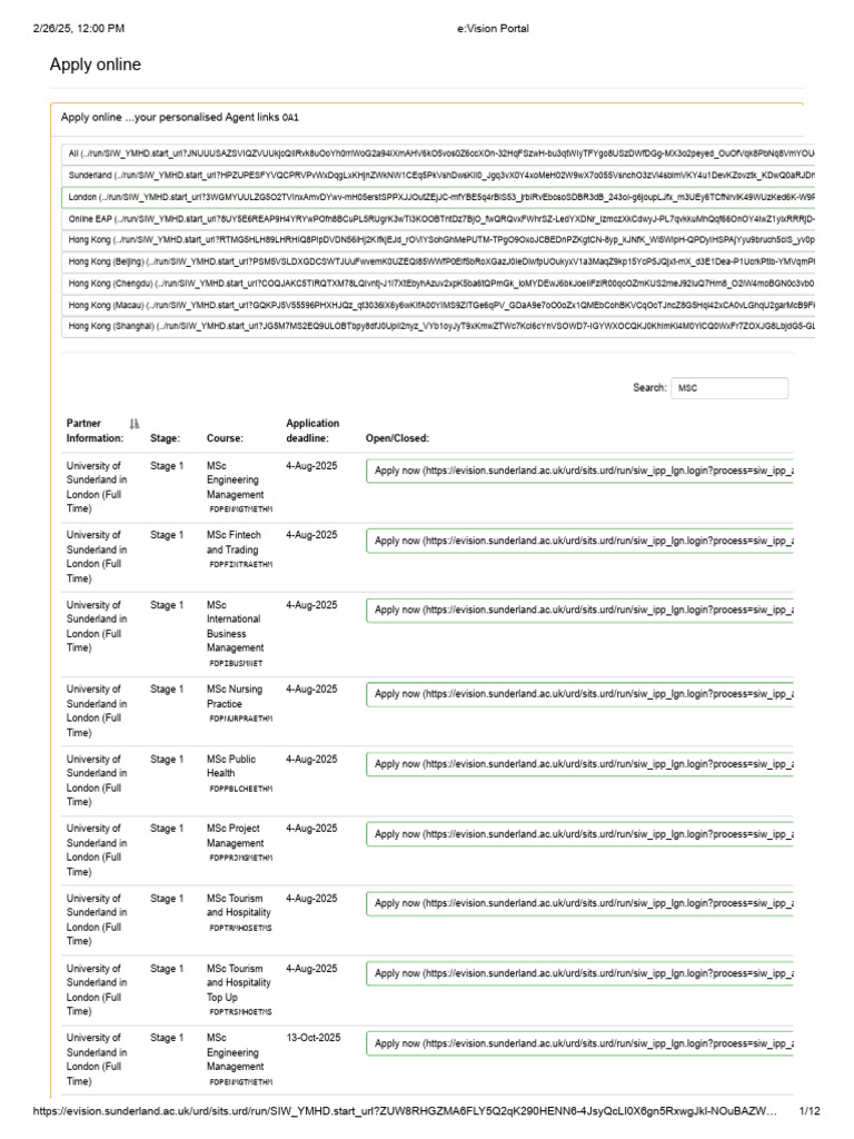 E - Vision Portal | PDF | Bachelor Of Science | Vocational Education