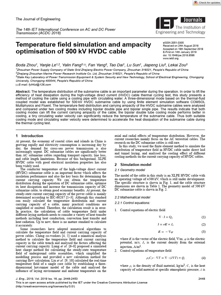 The Journal of Engineering - 2019 - Zhou - Temperature Field Simulation ...