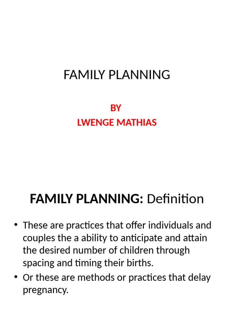 Comprehensive Guide to Family Planning | PDF | Menstrual Cycle | Family ...