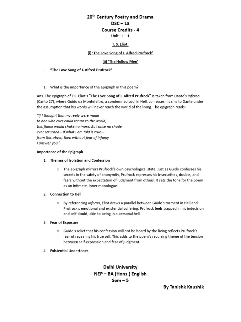 20th Century Poetry and Drama | PDF | Divine Comedy | Poetry