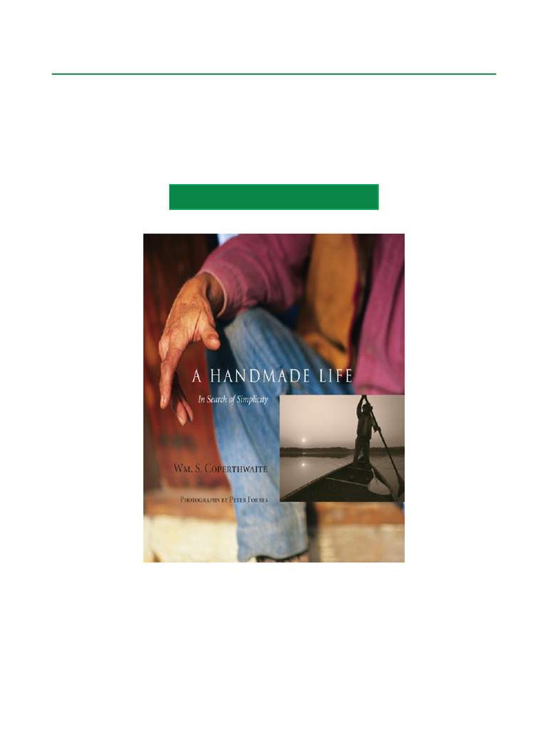 Best Investment A Handmade Life in Search of Simplicity Full Text | PDF