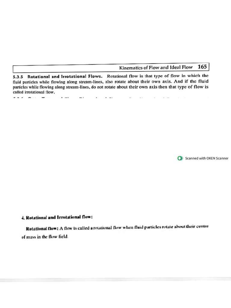 Rotationally &Irrotational flow | PDF