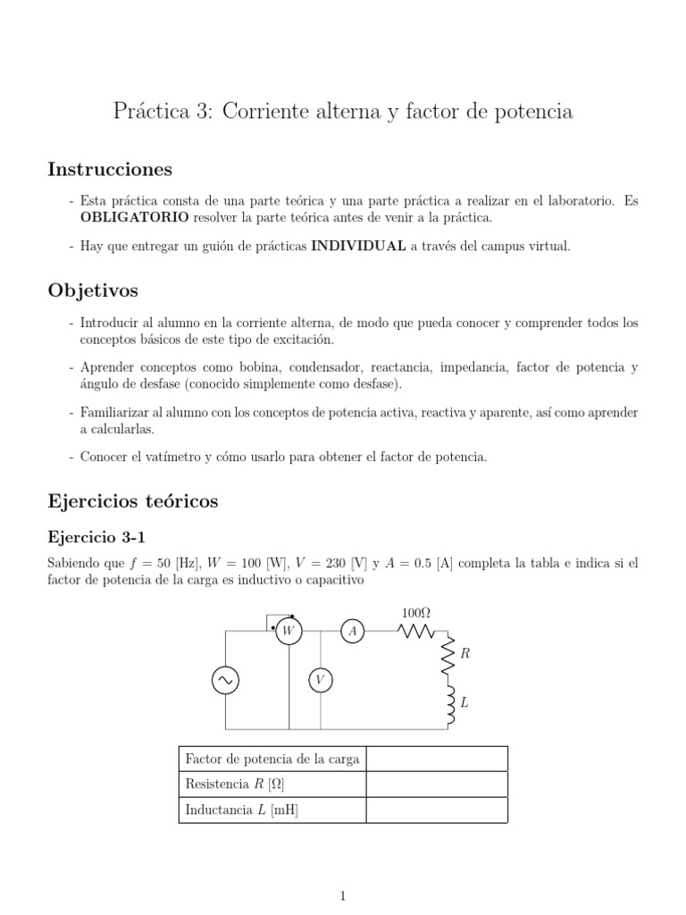 Practica 3 | PDF | Energia electrica | Inductor