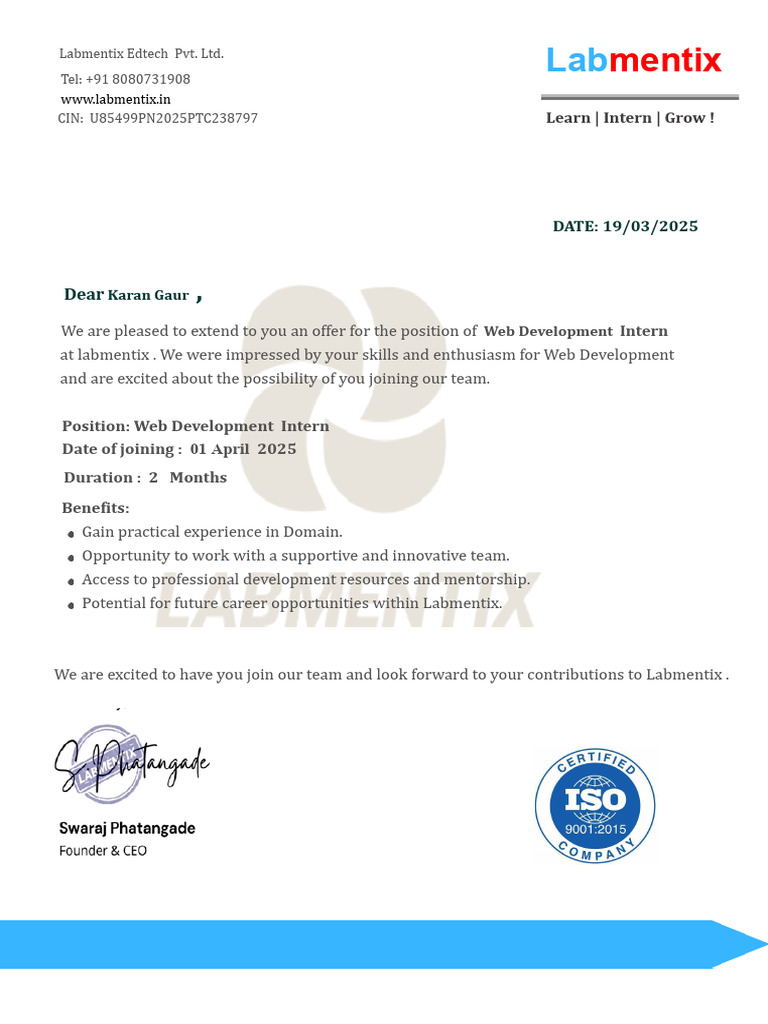 Mentix: Karan Gaur | PDF