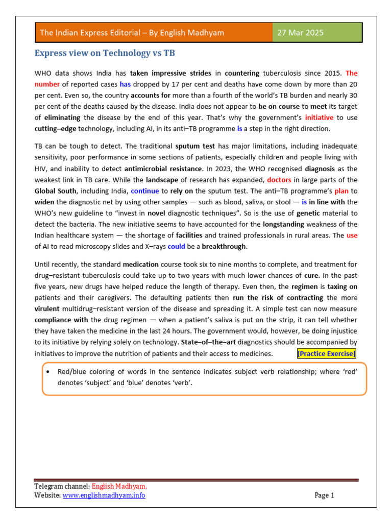 Technology vs TB (1) | PDF | Tuberculosis | Medical Diagnosis