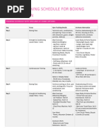 12 Week Boxing Training Program PDF | PDF | Strength Training ...