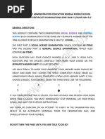 Allen Screening Test Sample Paper | PDF | Sodium Bicarbonate | Chemistry