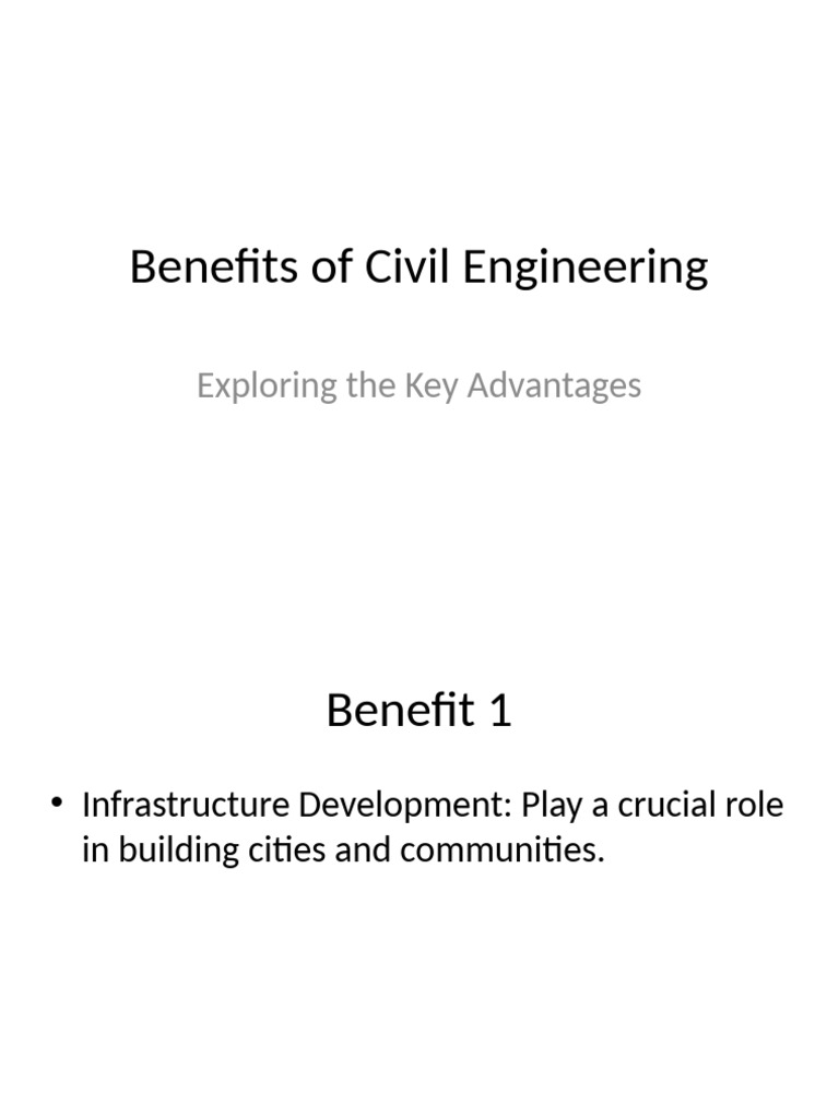 Civil Engineering Benefits | PDF