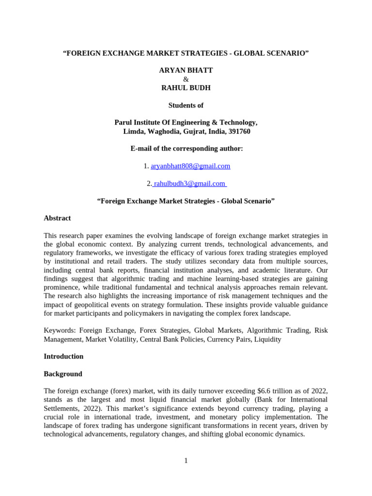 Aryan Research | PDF | Foreign Exchange Market | Central Banks