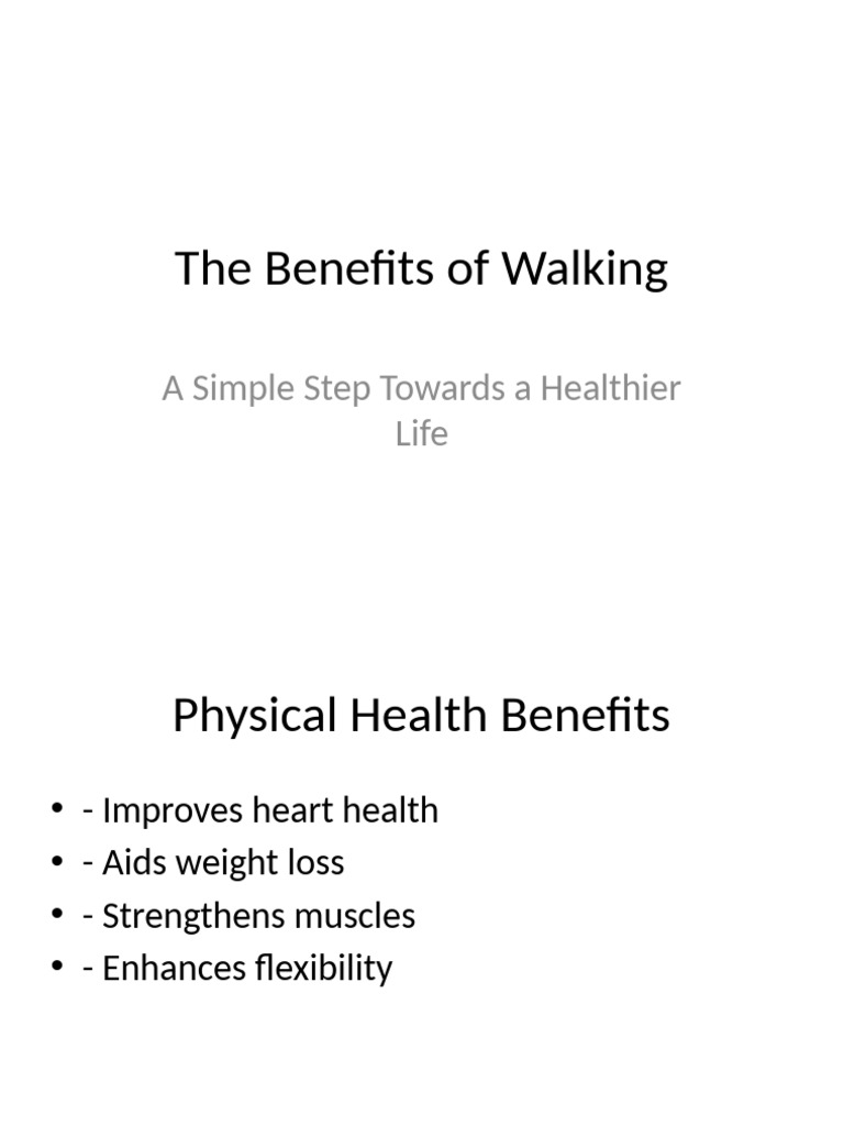 Benefits of Walking | PDF