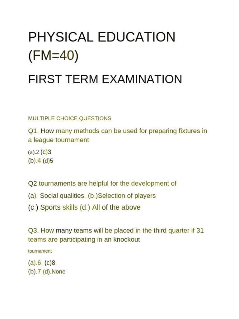 Pe Question Paper by Sneh | PDF