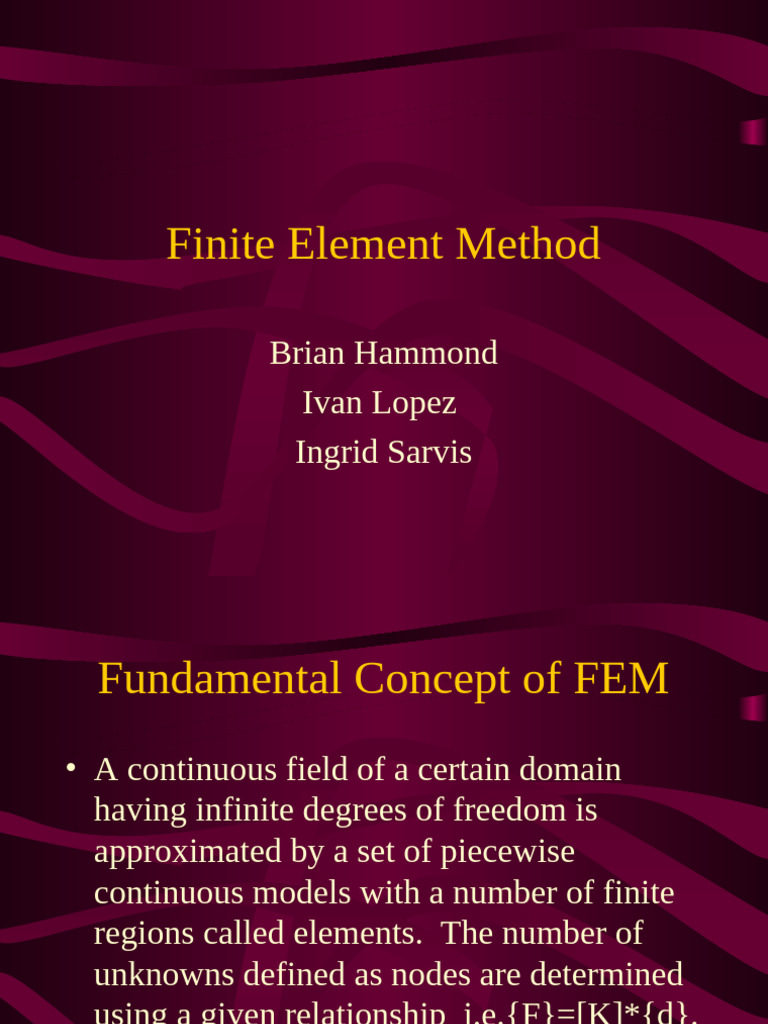 Finite Element Method | PDF | Finite Element Method | Mathematical Analysis