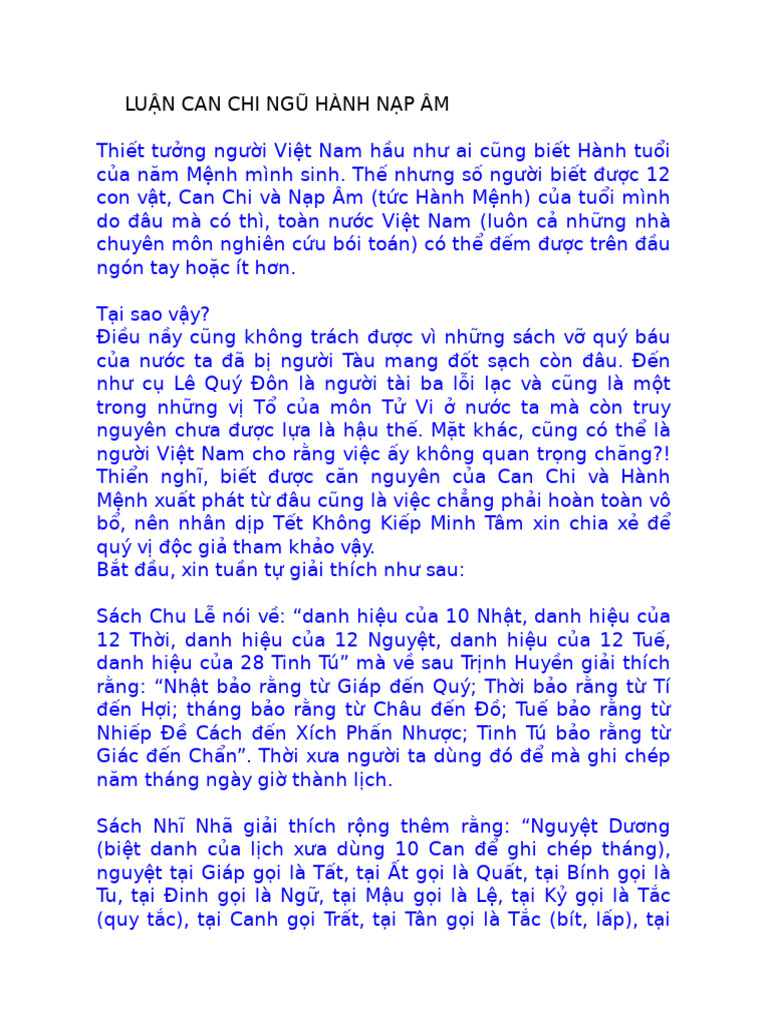 Luan Can Chi Ngu Hanh Nap Am - Unknown - Anna's Archive | PDF