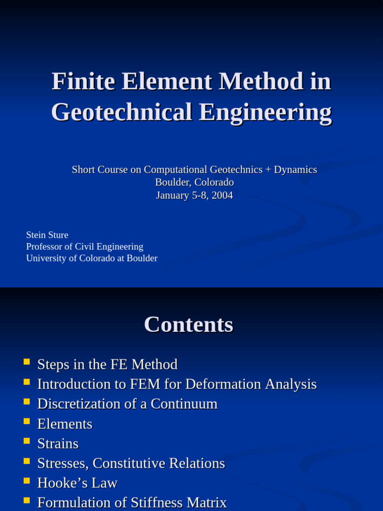 FEM in Geotech Engineering | PDF | Young's Modulus | Finite Element Method