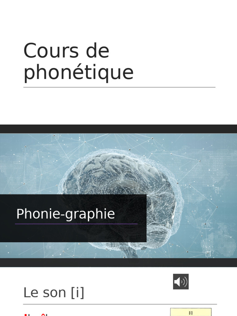 Cours de phonétique : les sons en français | PDF