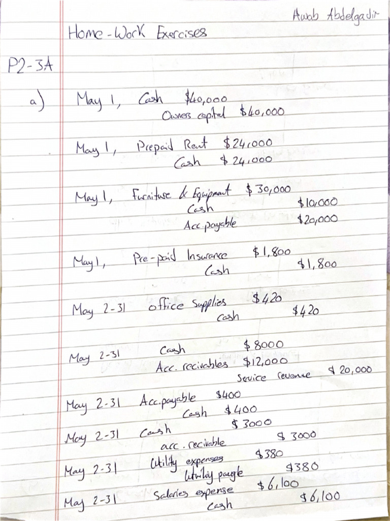 Home Work Exercises | PDF