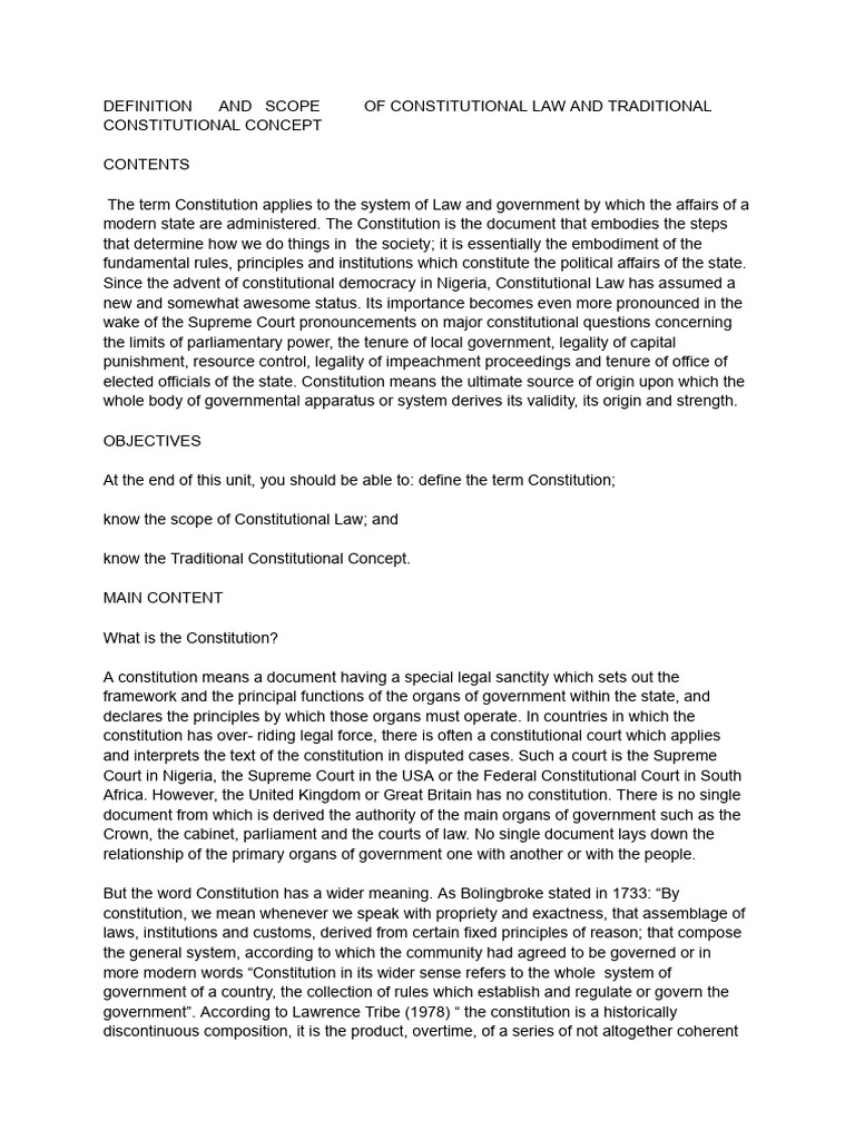 Constitutional Law | PDF | Rule Of Law | Separation Of Powers