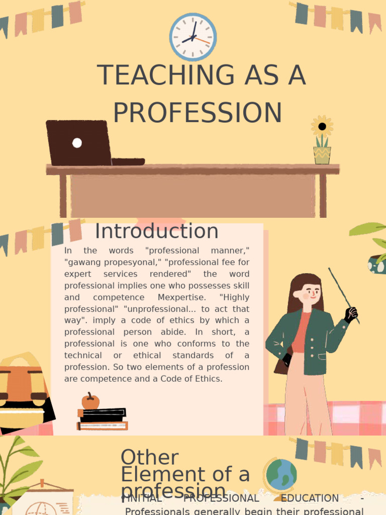 Understanding the Teaching Profession | PDF