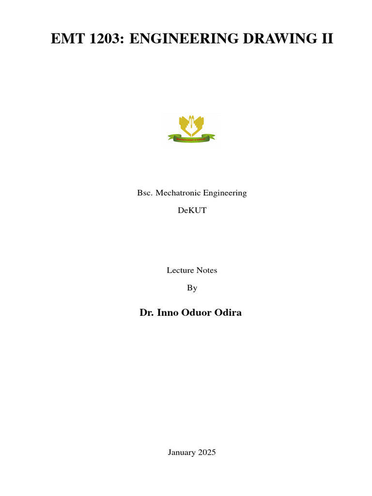 3 - Inno2024 - EMT1101 - Engineering Drawing I - Lecture - Notes | PDF ...