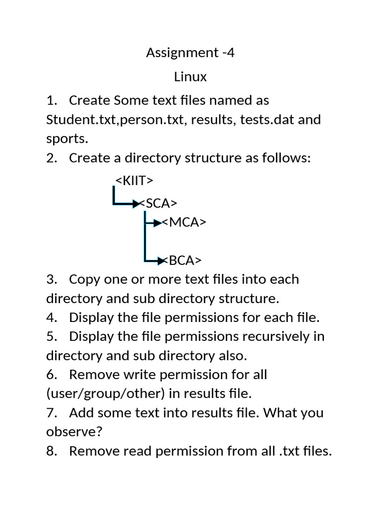 Assignment 4 Linux | PDF