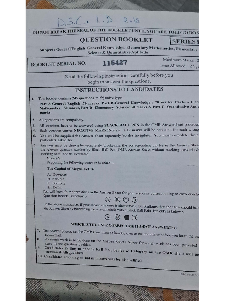 Previous Questions Paper 4 | PDF