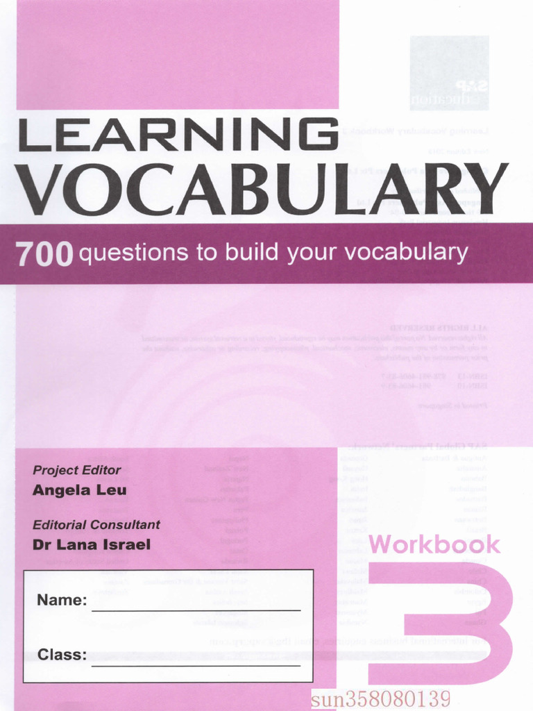 Learning Vocabulary Workbook3 | PDF