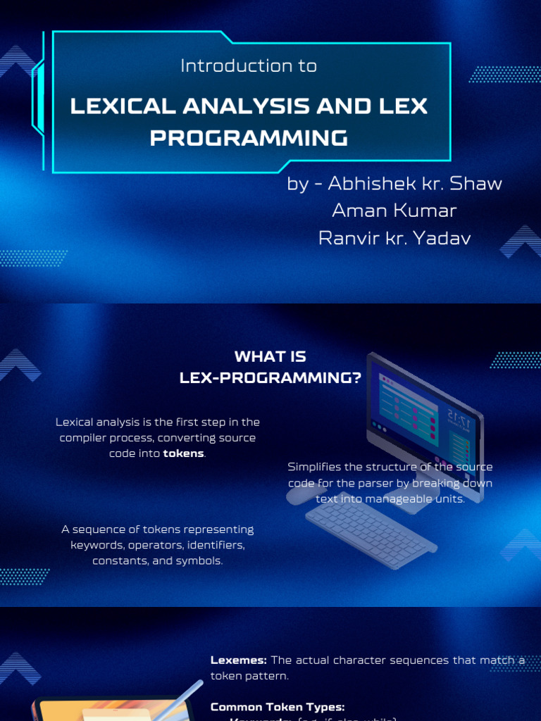 Lexical Analysis and Lex Programming | PDF | Parsing | Formalism (Deductive)