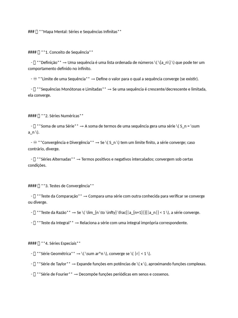Séries e Sequências Infinitas | PDF