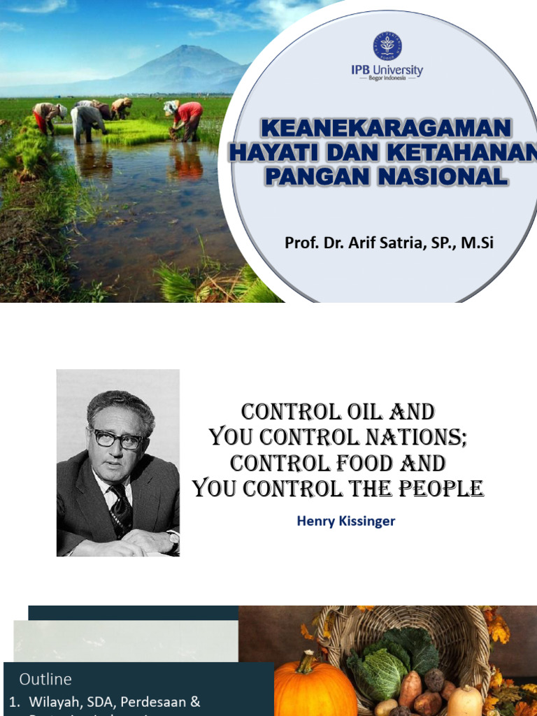 Rektor IPB - KRISIS PANGAN DAN KONSUMSI PANGAN POKOK - DGB UI - 010523 ...