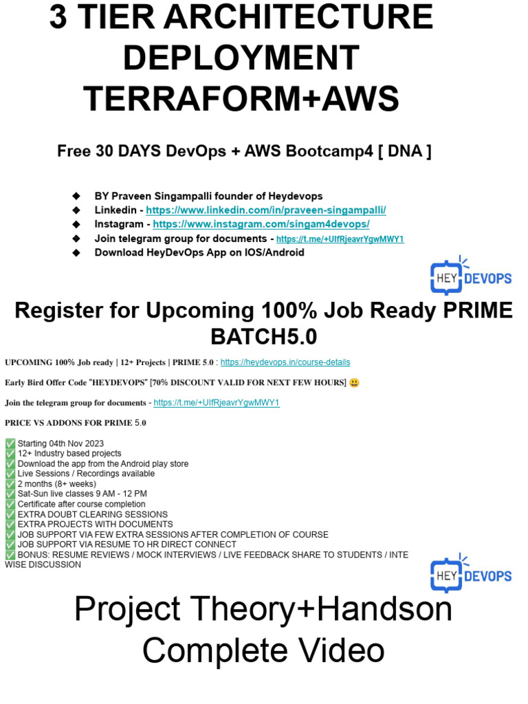 AWS_3_tier_Arch_with_Terraform_deployment | PDF | Internet | Network Architecture