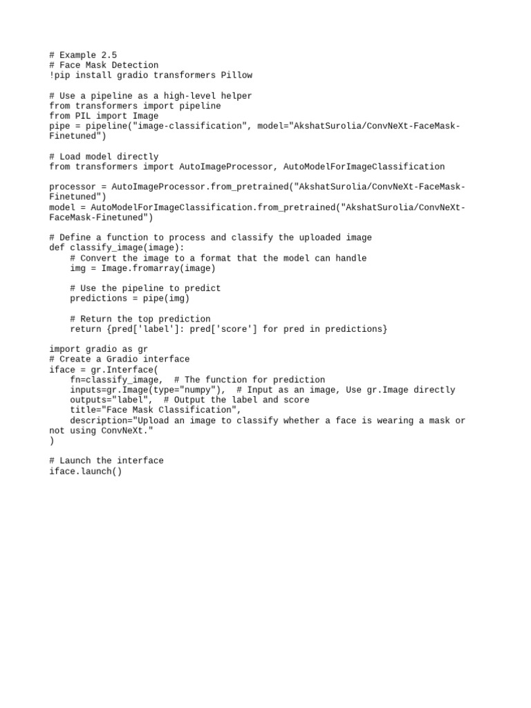 Face Mask Detection with ConvNeXt | PDF