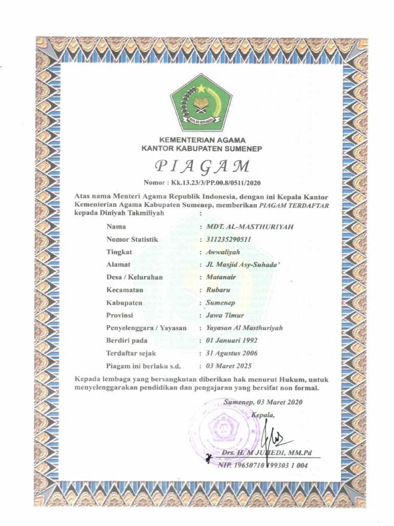 Ijin Operasional MD | PDF