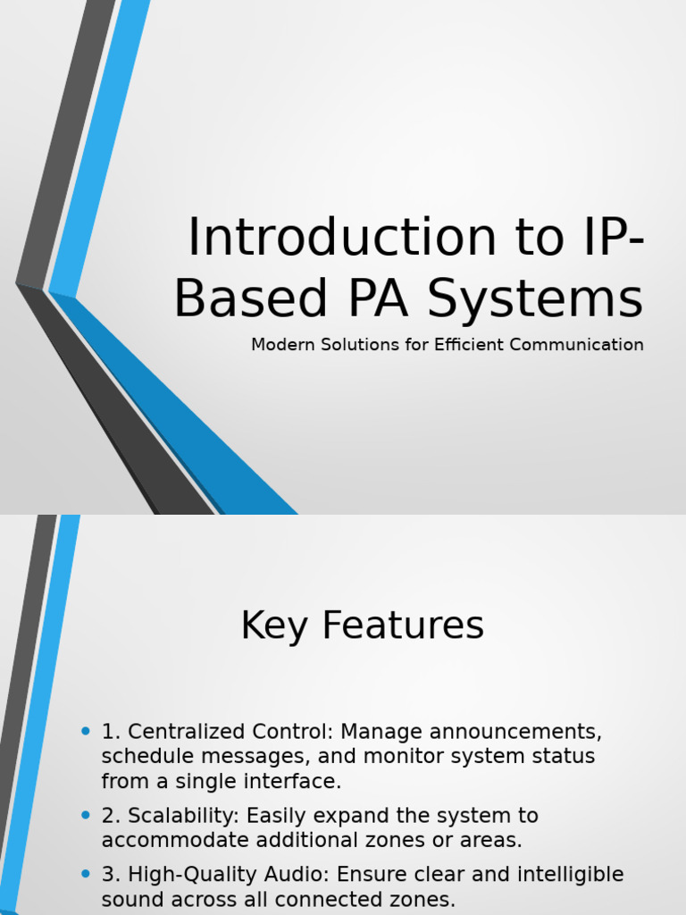 IP_Based_PA_Systems_Presentation | PDF