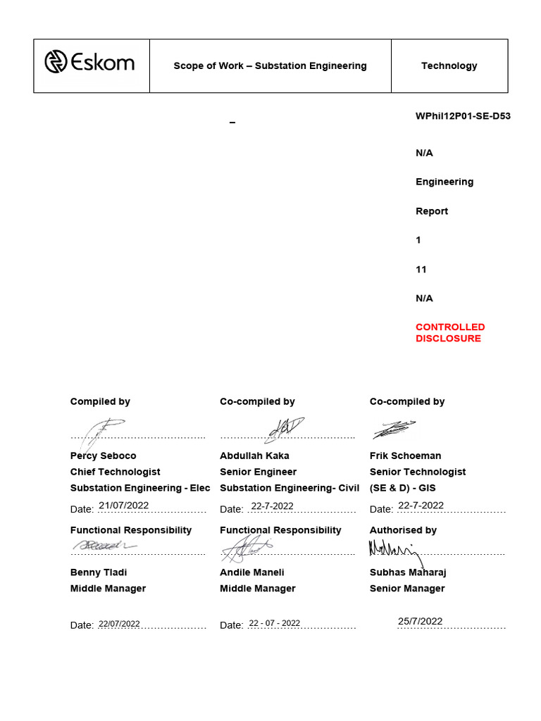 Philippi - Engineering SOW Final 15072022 FS PS | PDF | Electric Power ...