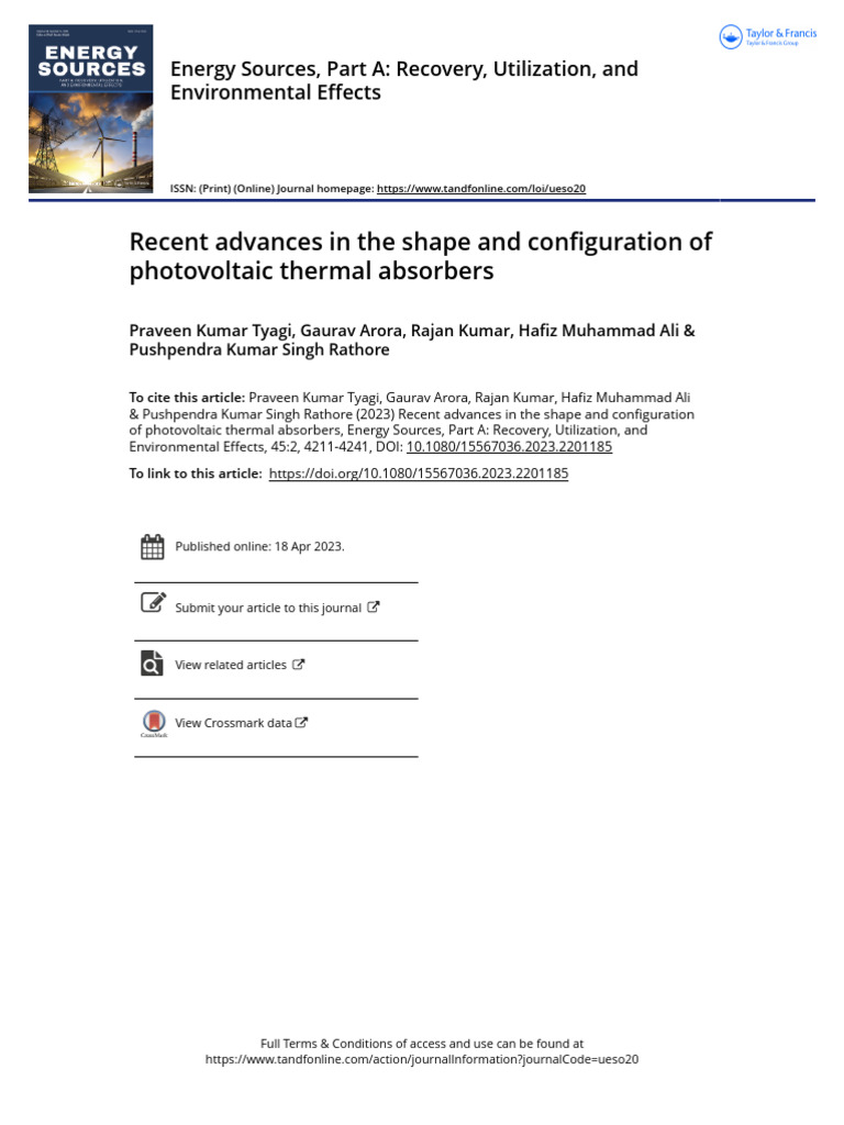 5_Energy Sources, Part A Recovery, Utilization, and Environment | PDF ...