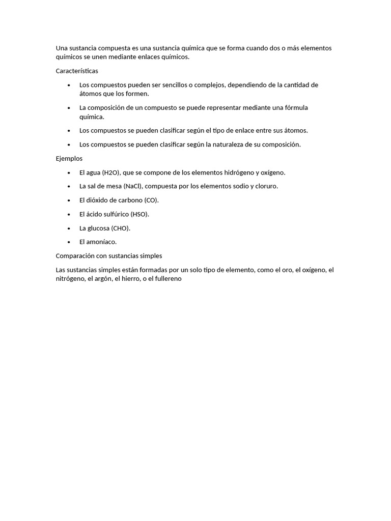 Sustancia Compuesta | PDF