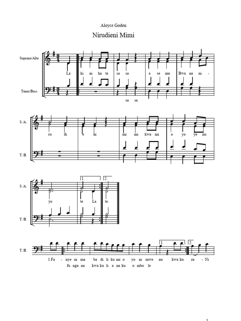 E6bf9 Nirudieni Mimi - Aloyce Goden | PDF