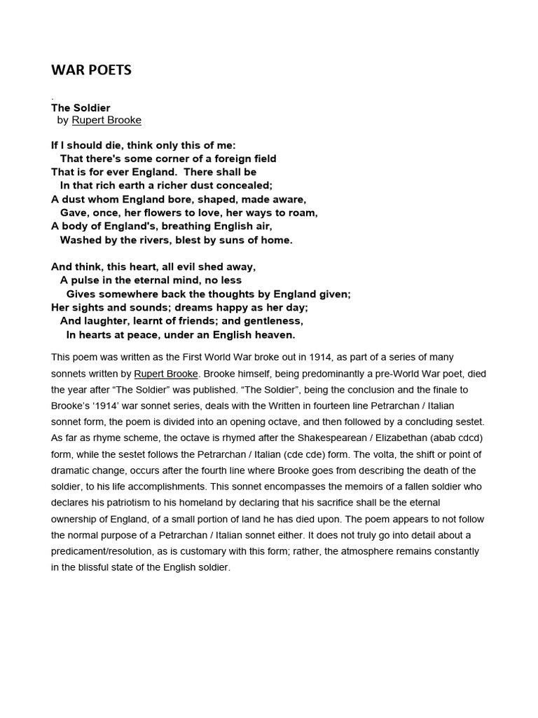 war poems | PDF | Poetry