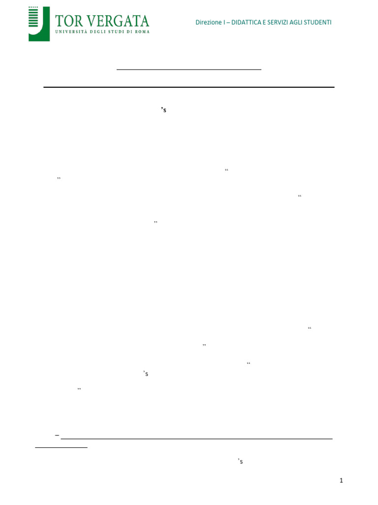 Tor Vergata Medicine Admission 2024/2025 | PDF | Academic Degree ...