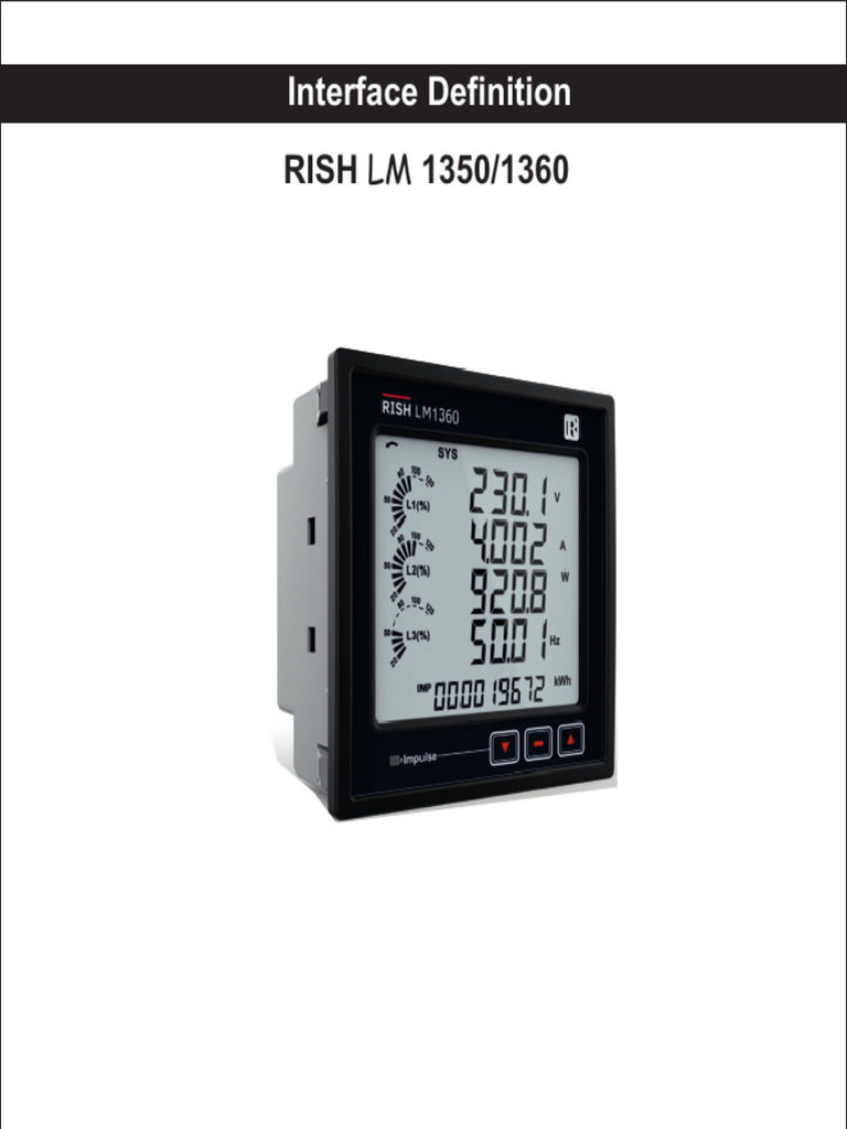 Rish LM 1350 Meter-Register | PDF | Parameter (Computer Programming ...