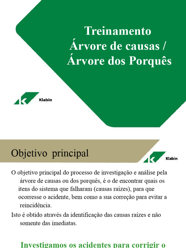 Treinamento Para Rvore de Causas Rvore Dos Porqu s PDF 1730231532 | PDF | Árvores