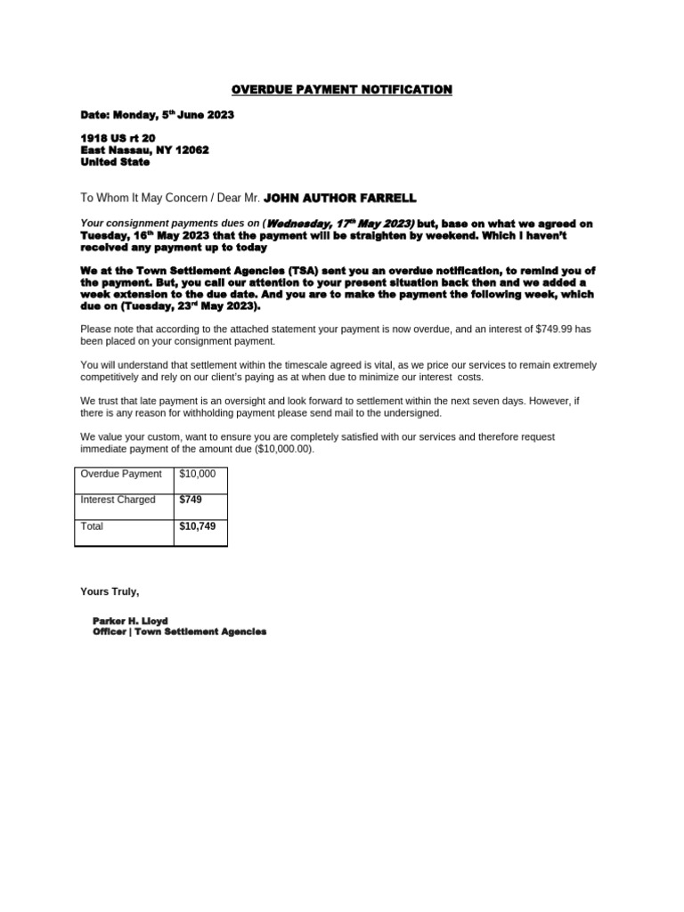 Overdue Document | PDF