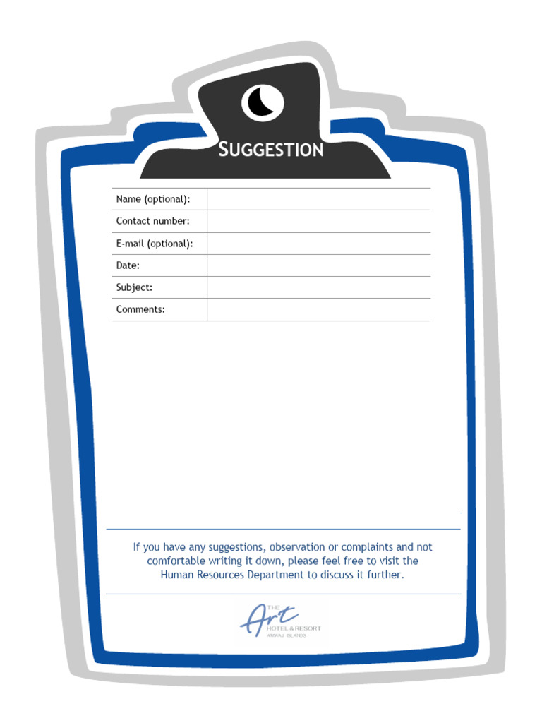 Suggestion Form | PDF