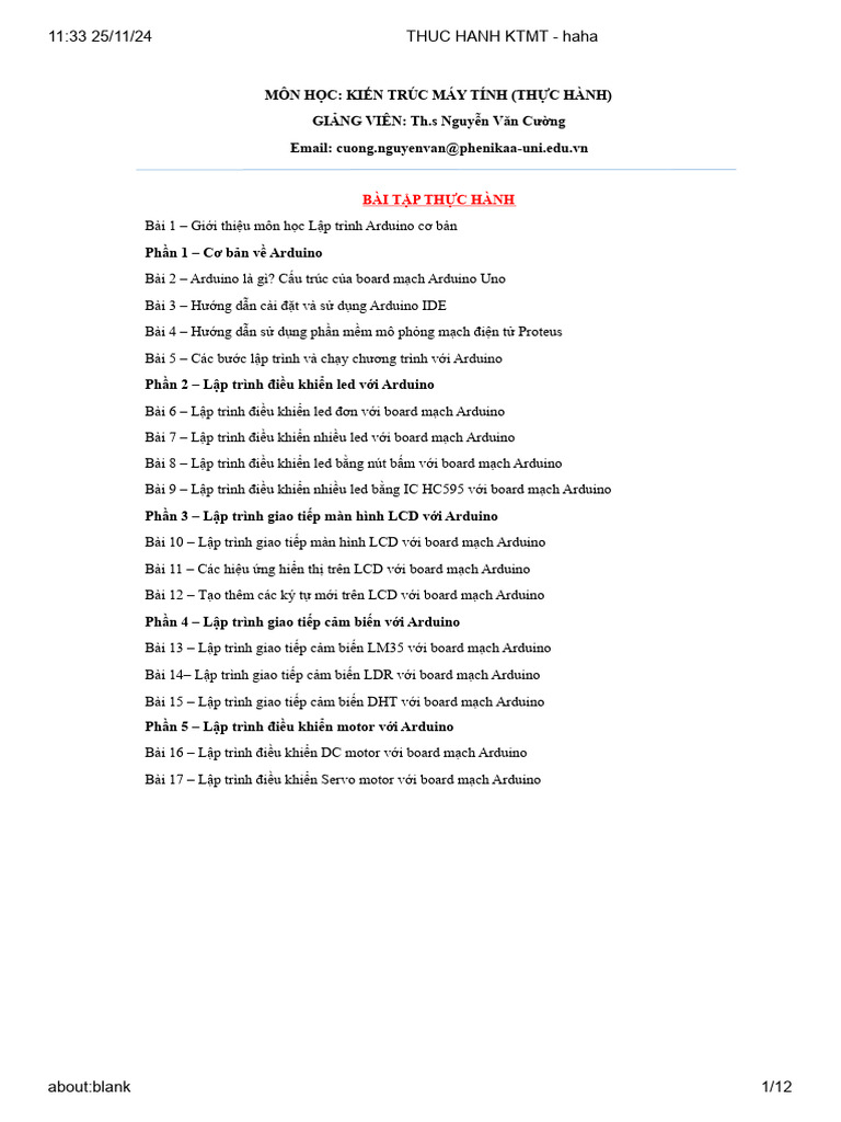 Thuc Hanh KTMT - Haha | PDF