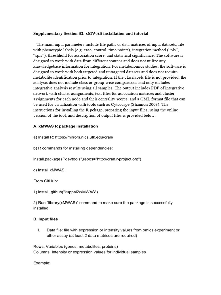Supplementary Section S2 | PDF | Metabolomics | Biology