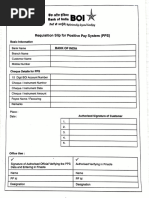 BOI Positive Pay System Form PDF | PDF