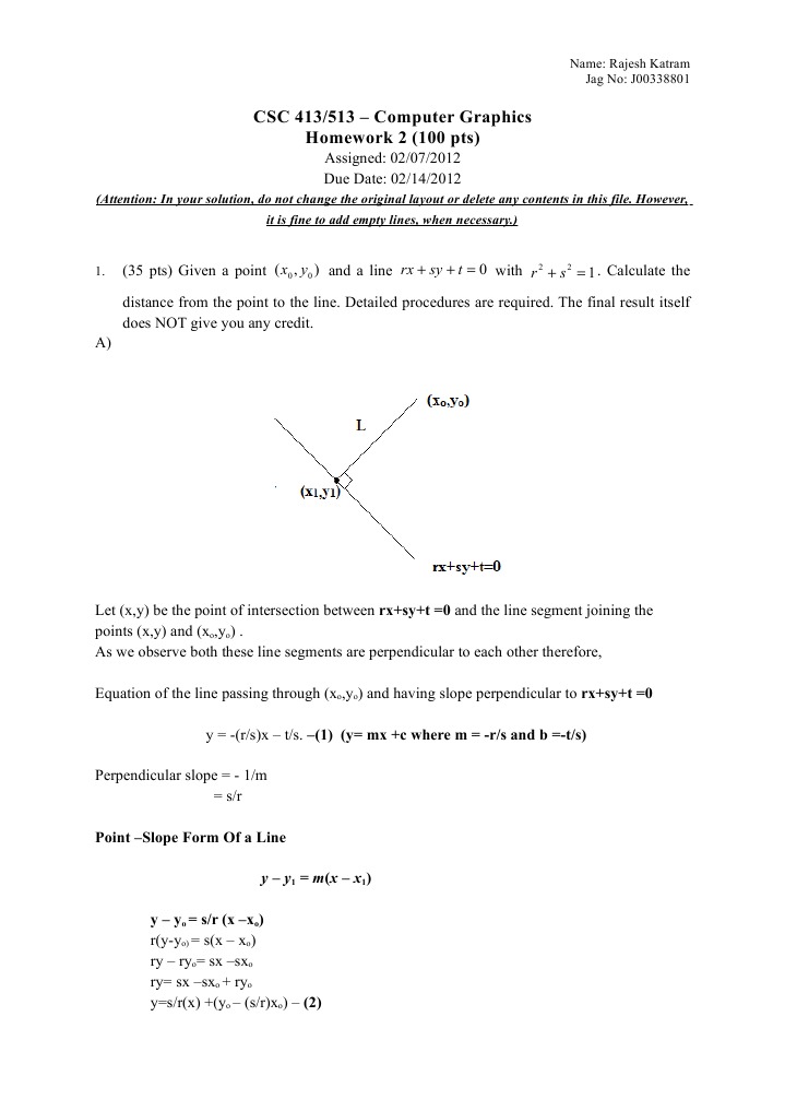 CSC 413/513 - Computer Graphics Homework 2 (100 PTS) : y X T Sy RX S R ...