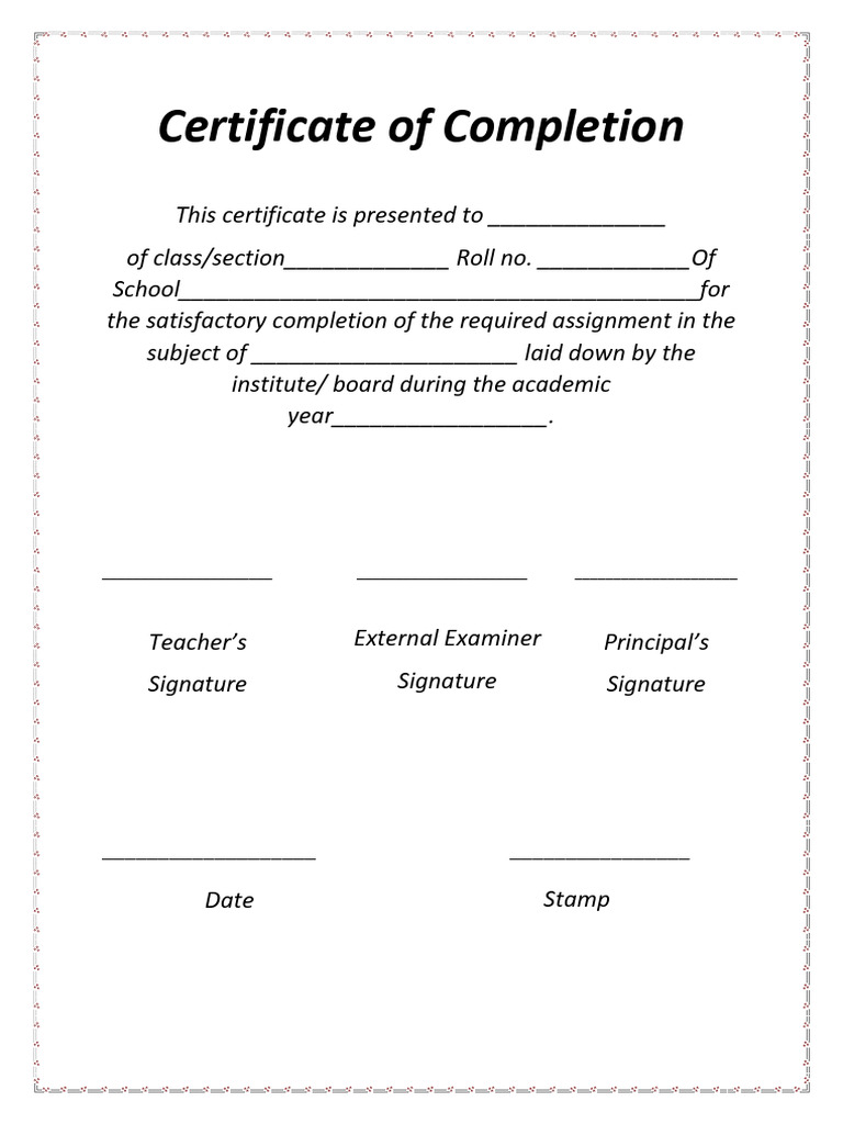 Certificate of Completion | PDF