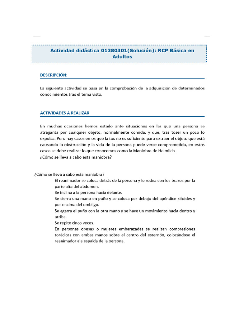 01380301 RCP BÁSICA ADULTO | PDF