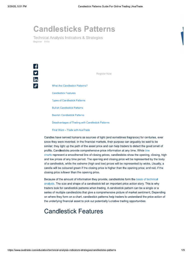 Candlesticks Patterns | PDF